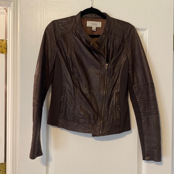 Caslon | Jackets & Coats | Caslon Leather Jacket | Poshmark